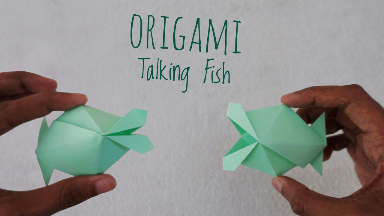 Origami Talking fish / How to make an origami 3d fish #origami - YouTube