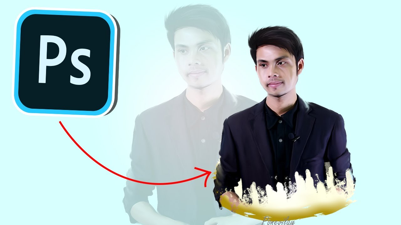 Cartoon || smudge painting + filter Gallery #Adobe Photoshop CC - YouTube