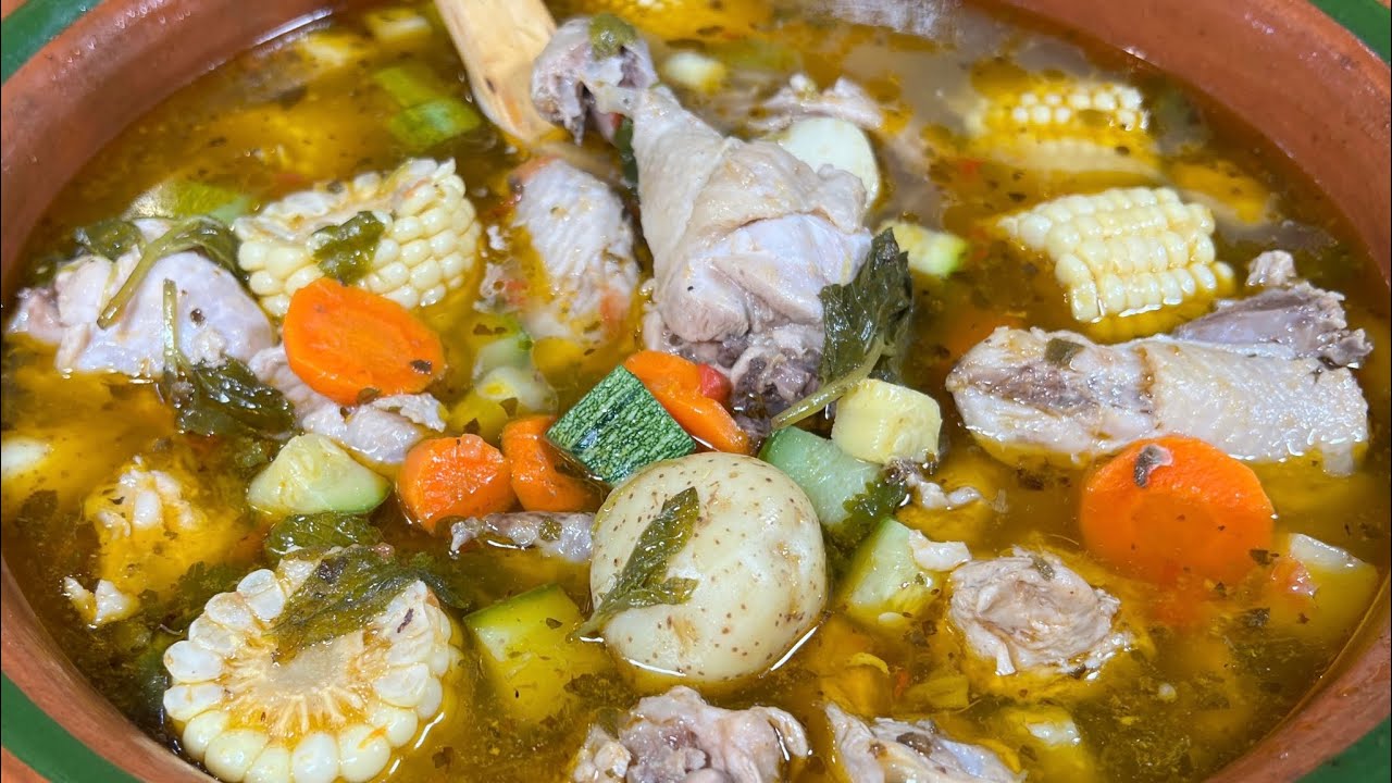 CALDO DE POLLO ESTILO RANCHO NUTRITIVO Y SABROSO / SOPA DE POLLO ...