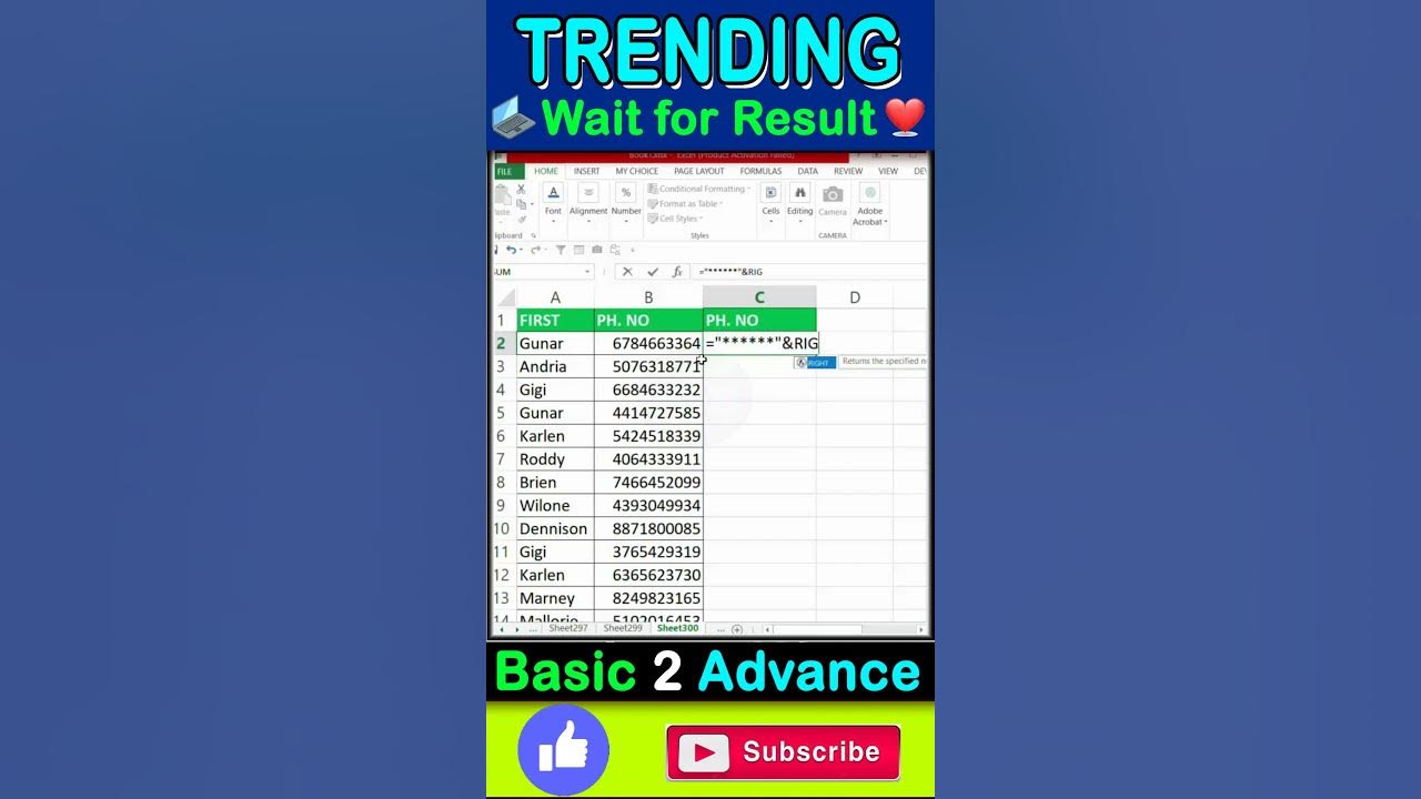 PH NUMBER HIDE IN EXCEL #exceltips #shorts #exceltricks #excel #exceltutorial #excelformulas ...