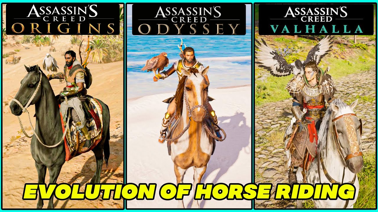 Evolution of Horse Riding in Assassin's Creed : Origins, Odyssey and ...