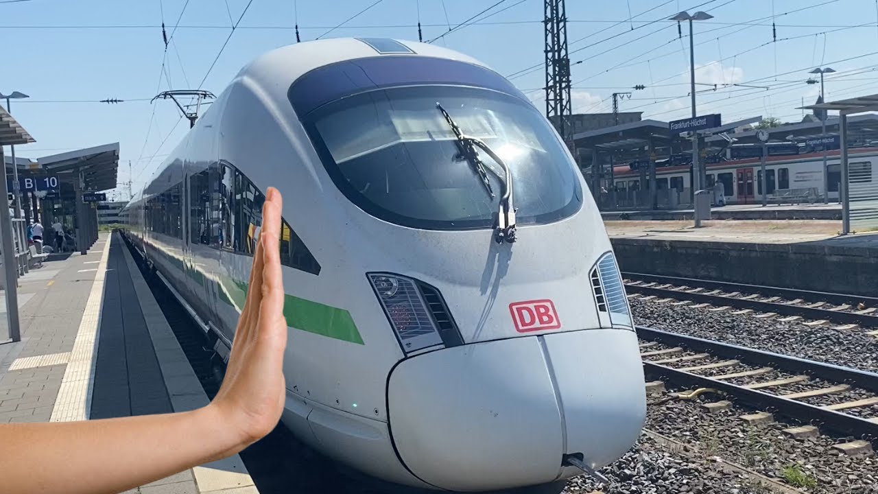 Standing extremely close to a fast-speed ICE train in Germany. - YouTube