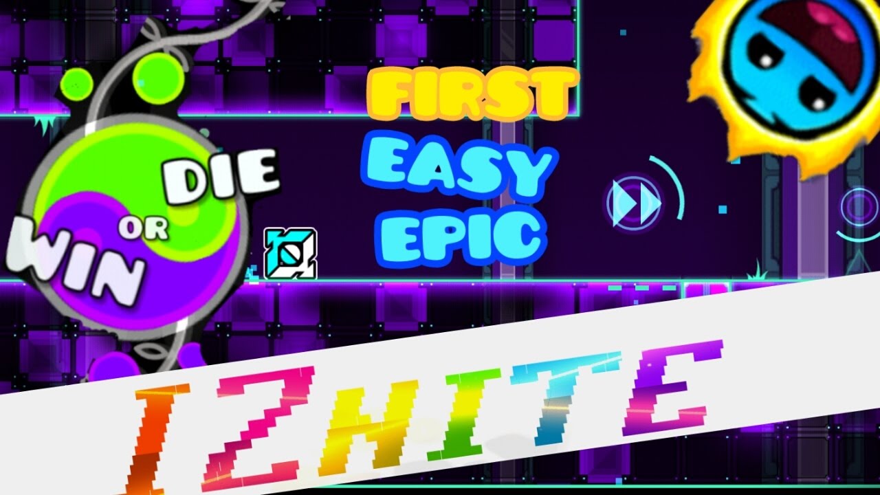 FIRST EASY EPIC : IZnite by IZhar | Geometry dash 2.1 | azfa 1145 - YouTube