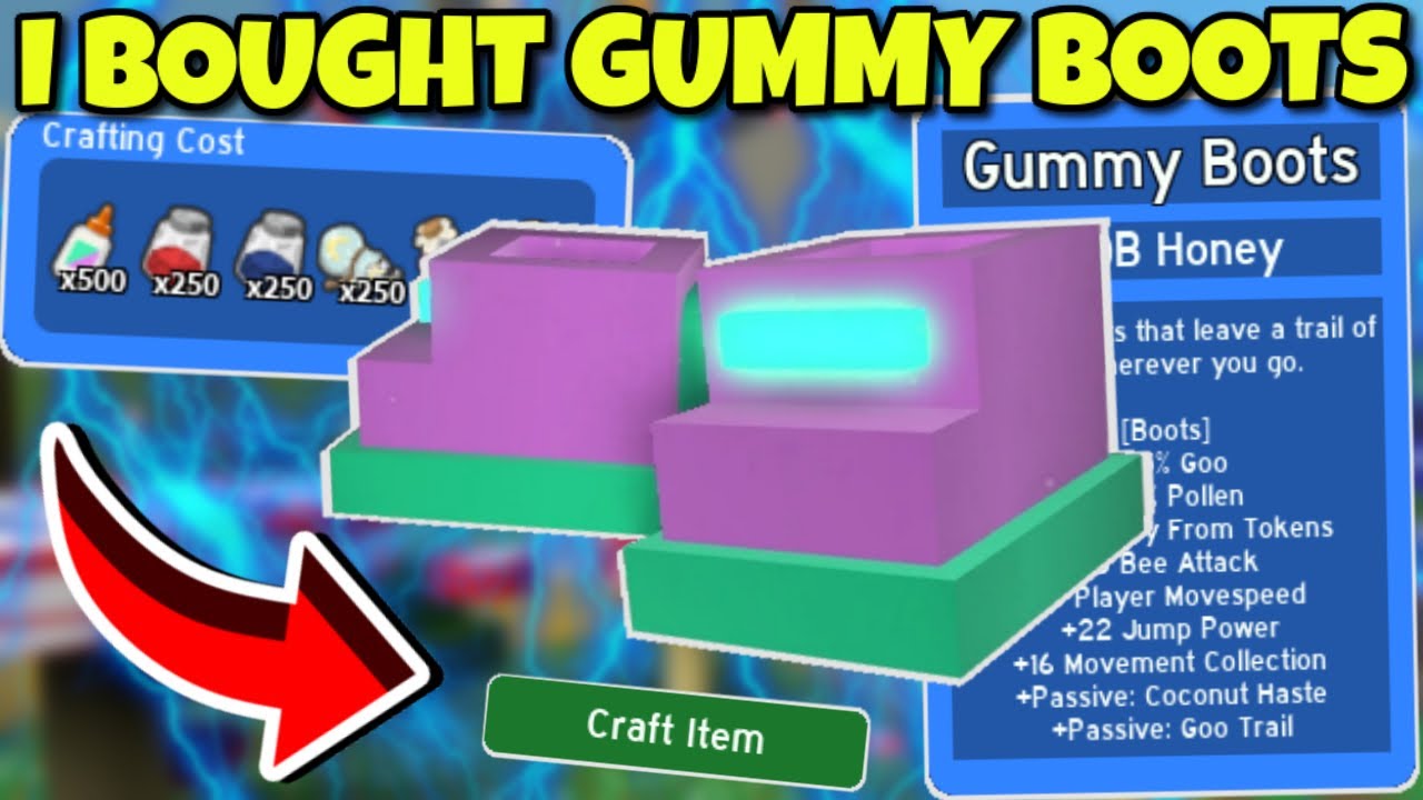 I BOUGHT GUMMY BOOTS - Bee Swarm Simulator NOOB to PRO Episode 31 - YouTube
