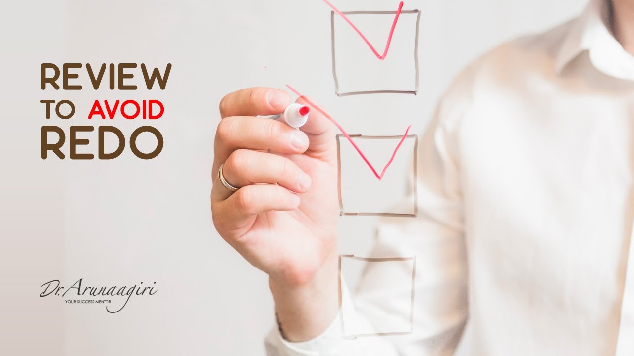Review To Avoid REDO - explained by Dr. Arunaagiri Mudaaliar - YouTube