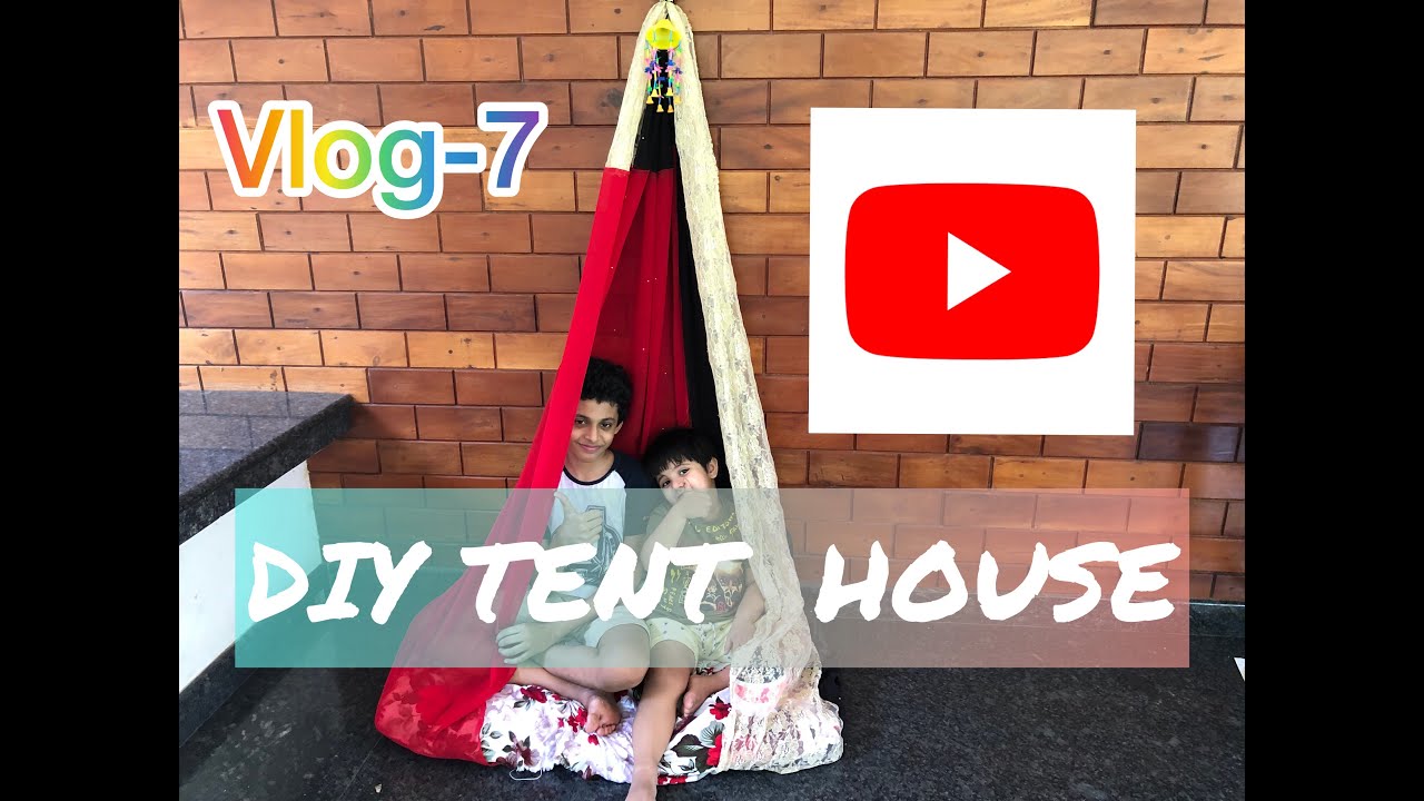 How to make a Tent House for kids with no cost | DIY Tent House with ...