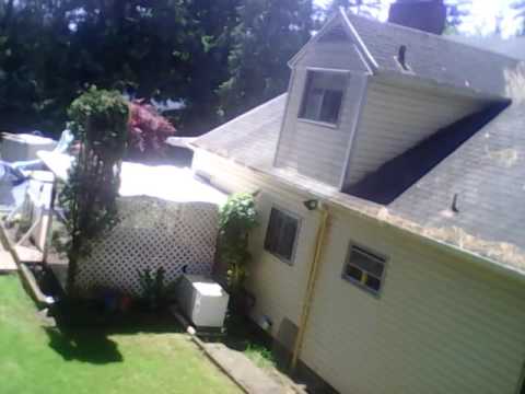 Zip line over pool( test 1) - YouTube