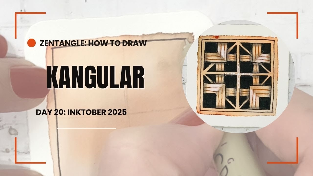 Zentangle: Kangular Step-by-Step Tutorial / Inktober 2025 Day 20 - YouTube