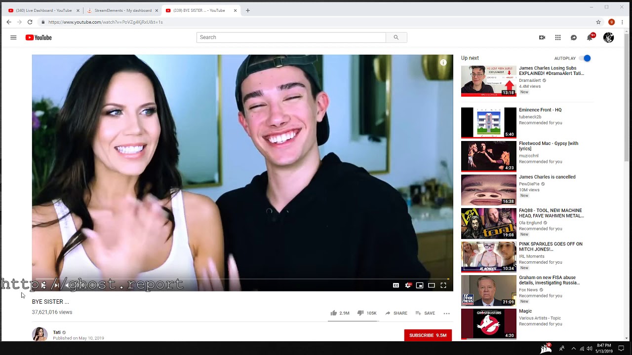 The Ghost Show episode 55 Ghost Stands Behind James Charles! Tati is ...