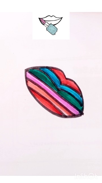 Rainbow lips 👄 drowning # new drawing ideas # trading # vlogger deepa ...