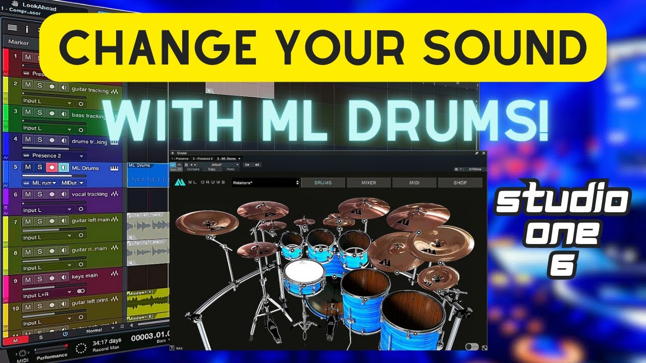 Change your SOUND with ML DRUMS! on Studio One 6 - YouTube