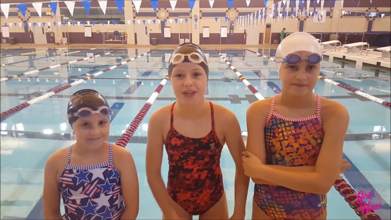 Girl with Heart Kit-Kat Introduces Her Swim Team and Friends - YouTube