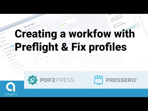 PDF2Press Creating a Workflow using Preflight, Fix & Proof - YouTube