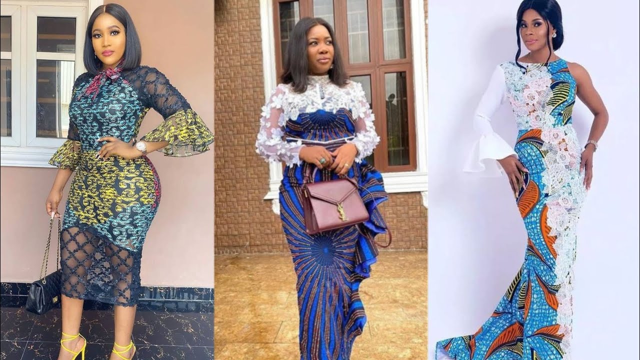 Ankara+lace;Gorgeous ankara plus lace combo,beautiful designs # ...