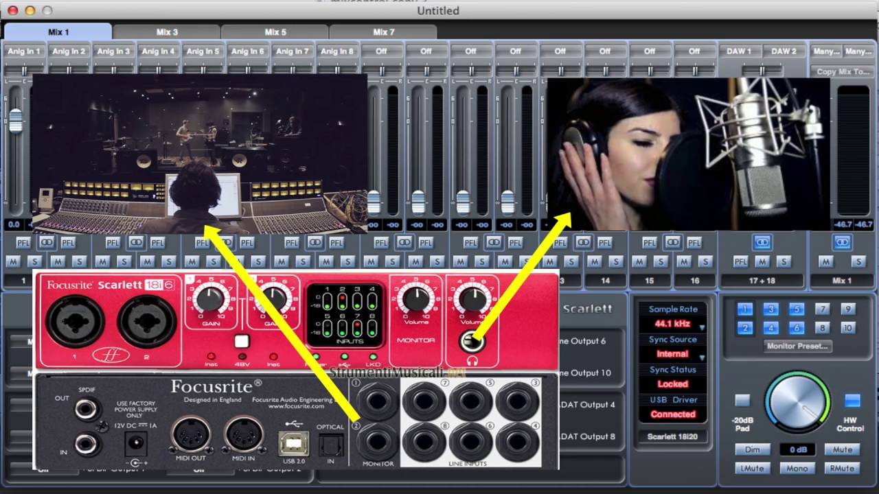 MIXcontrol, il mixer DSP delle schede audio Focusrite - YouTube