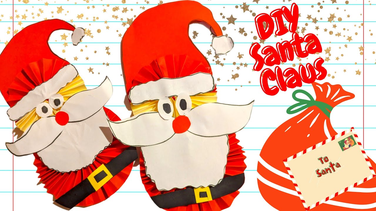Super Easy DIY Paper Santa | Christmas decoration to do with Kids ...