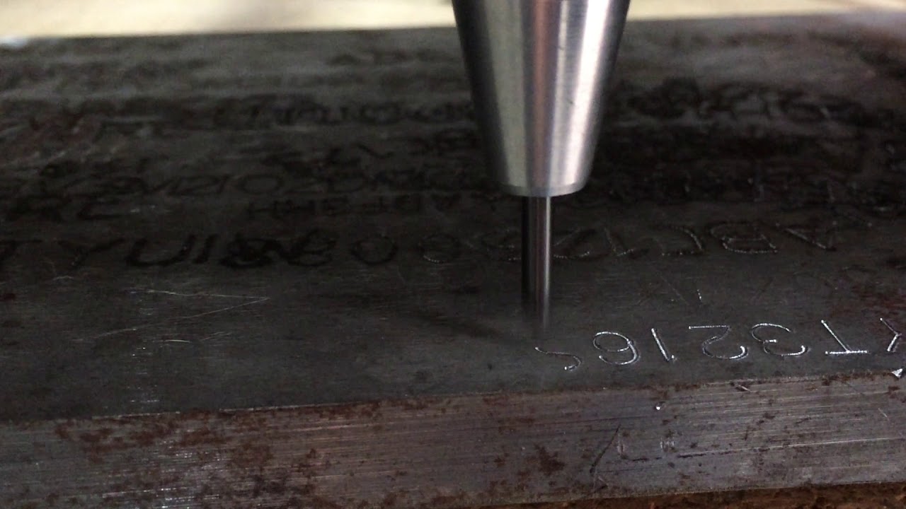 Track Car Chassis VIN Number Marking Machine - YouTube