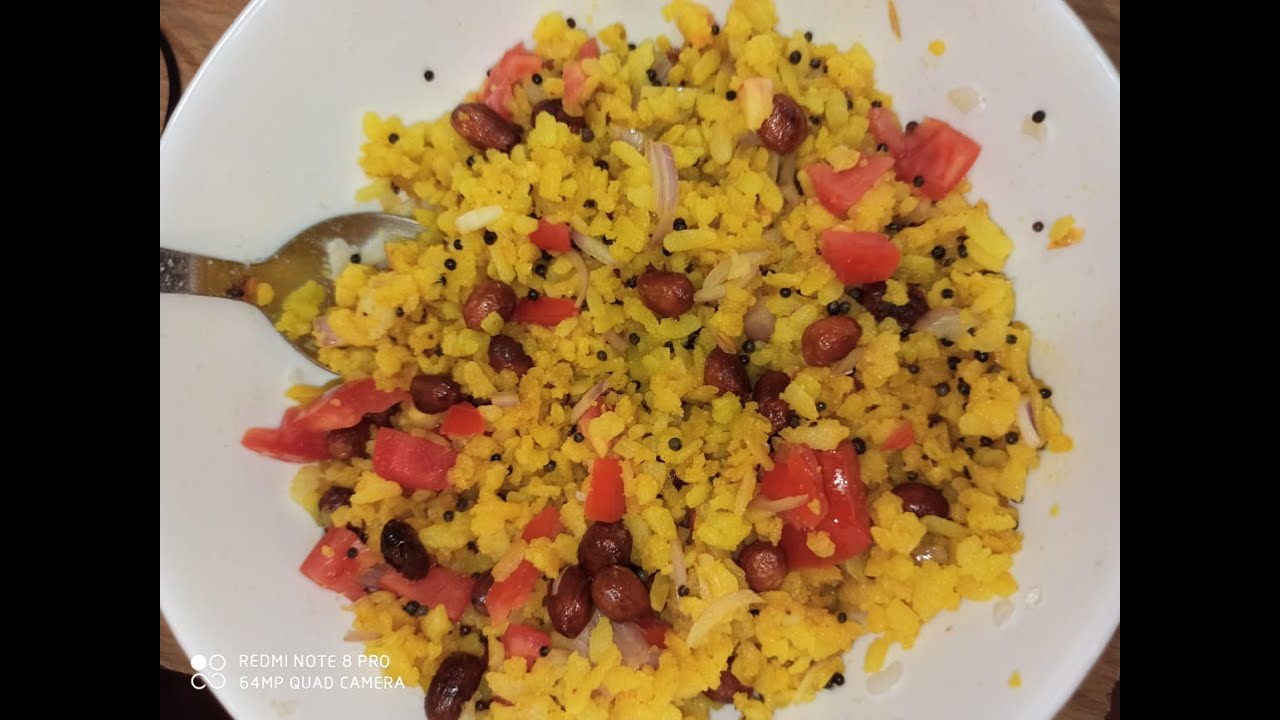 Breakfast Poha in 5 minutes with easy and quick steps - YouTube