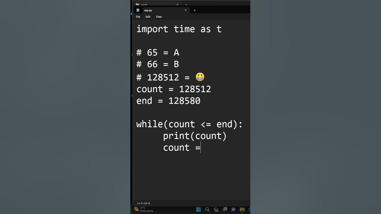 Print Emojis Using Python Youtube