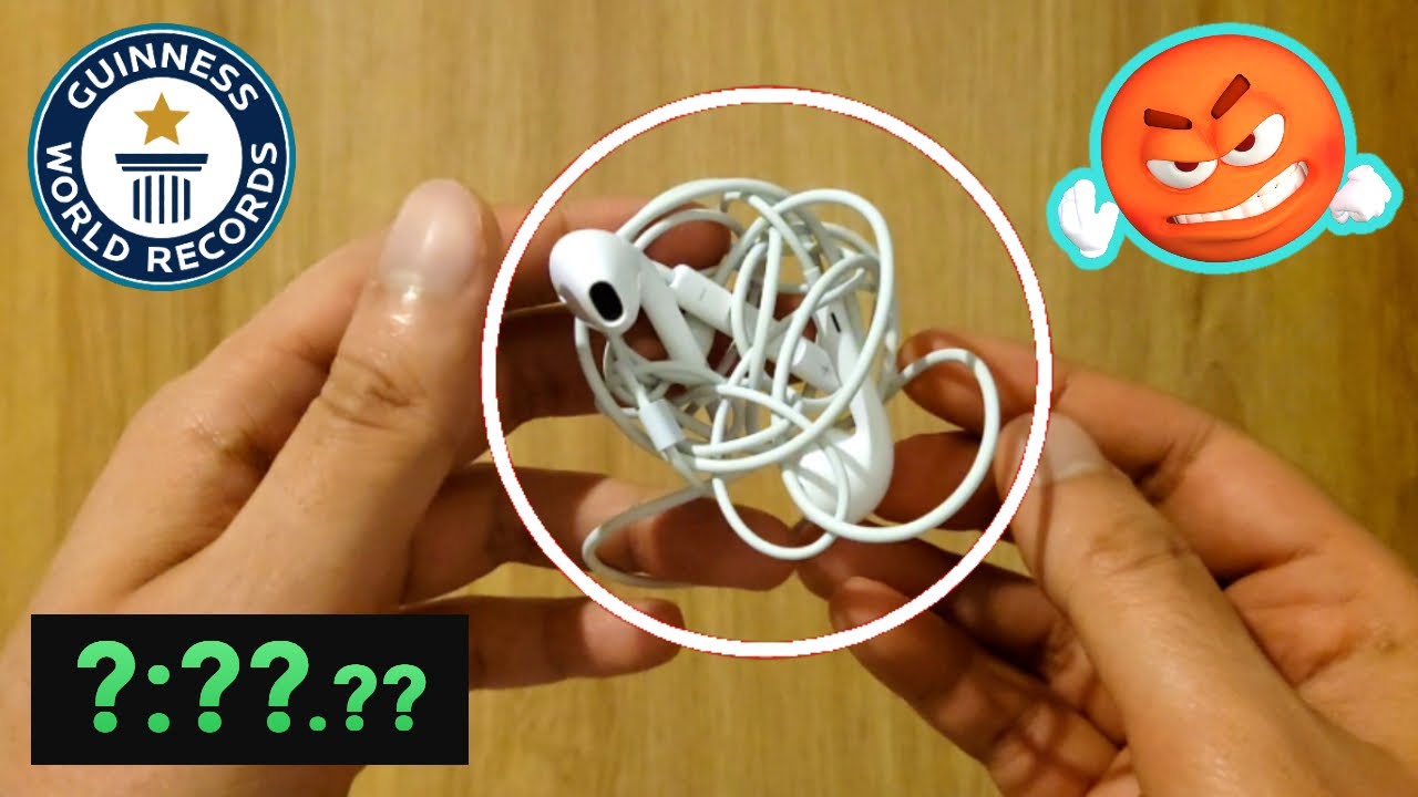 I Broke The World Record For Untangling Earbuds! [SPEEDRUN] - YouTube