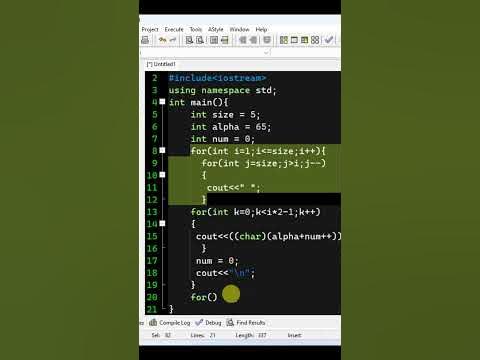 C++ Alphabet Diamond Star Pattern - YouTube