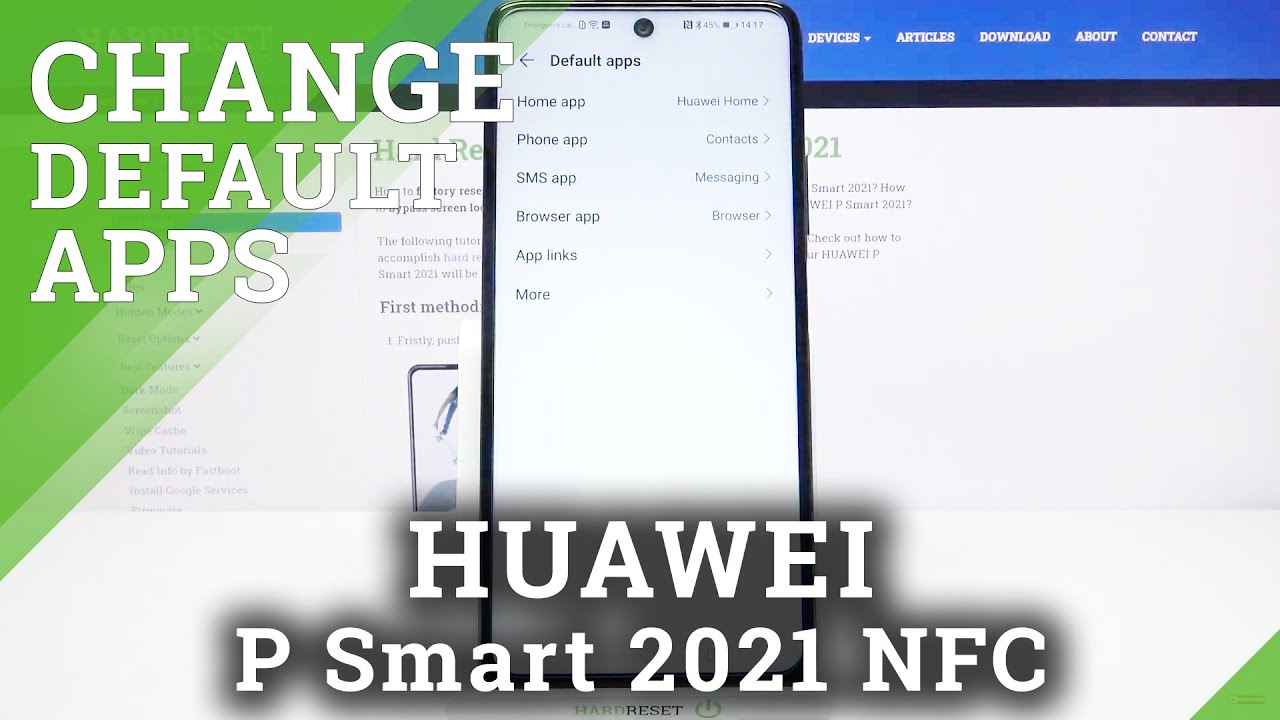 How to Adjust Default Apps in Huawei P Smart 2021 NFC? - YouTube