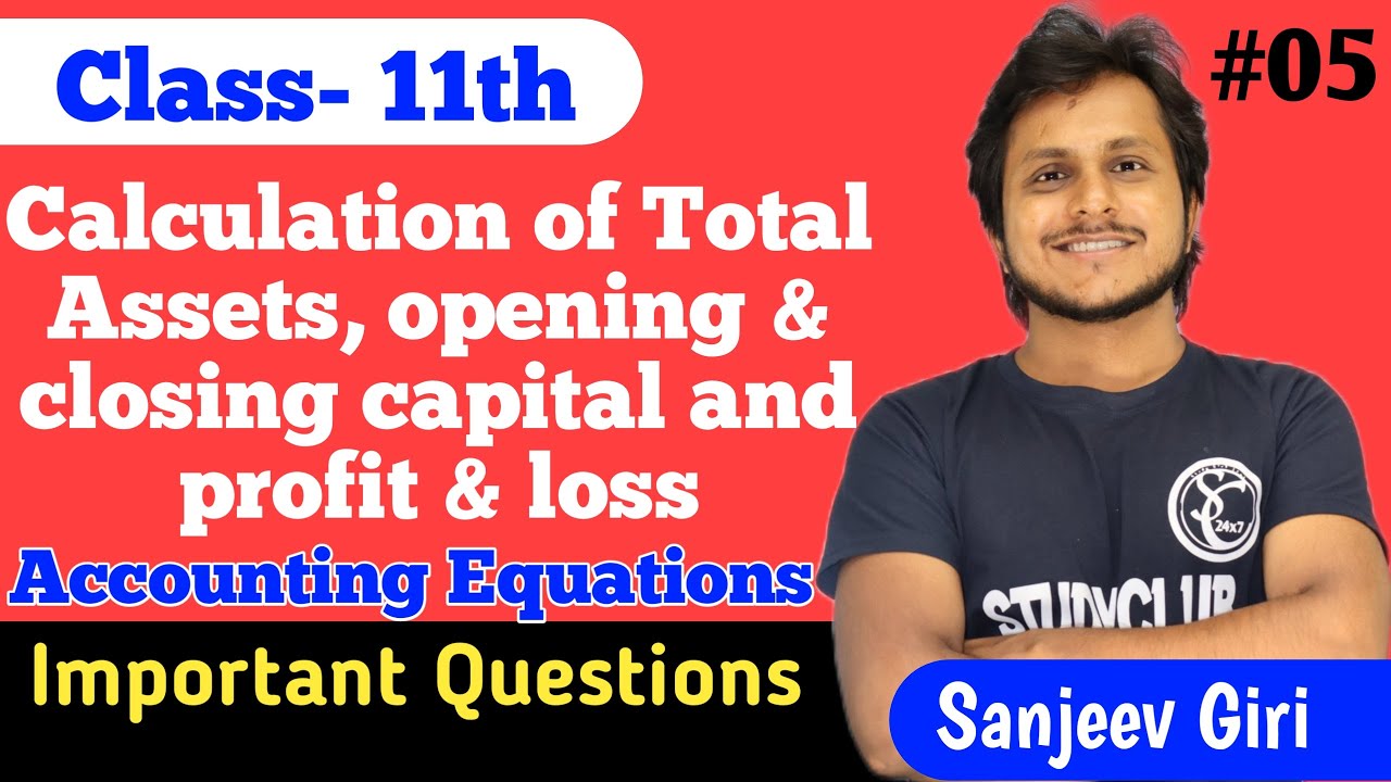 Calculation of opening and closing capital & Profit | Accounting ...