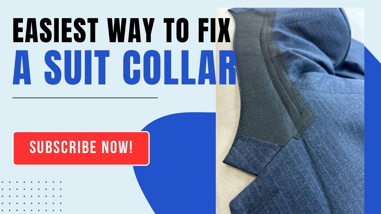 HOW TO FIX A SUIT COLLAR WITH NOTCHED LAPEL || don’t fix another collar ...