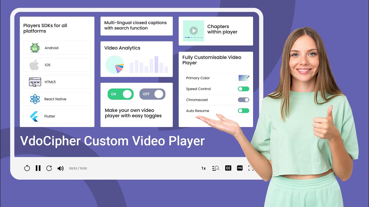 Custom Video Player by VdoCipher: Demo Tutorial - YouTube Custom Video Player by VdoCipher: Demo Tutorial - YouTube