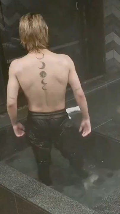 jimin's moon tattoo is so hot 😍. park jimin takes bath in jacuzzi #jiminprince #kingjimin #jimin ...