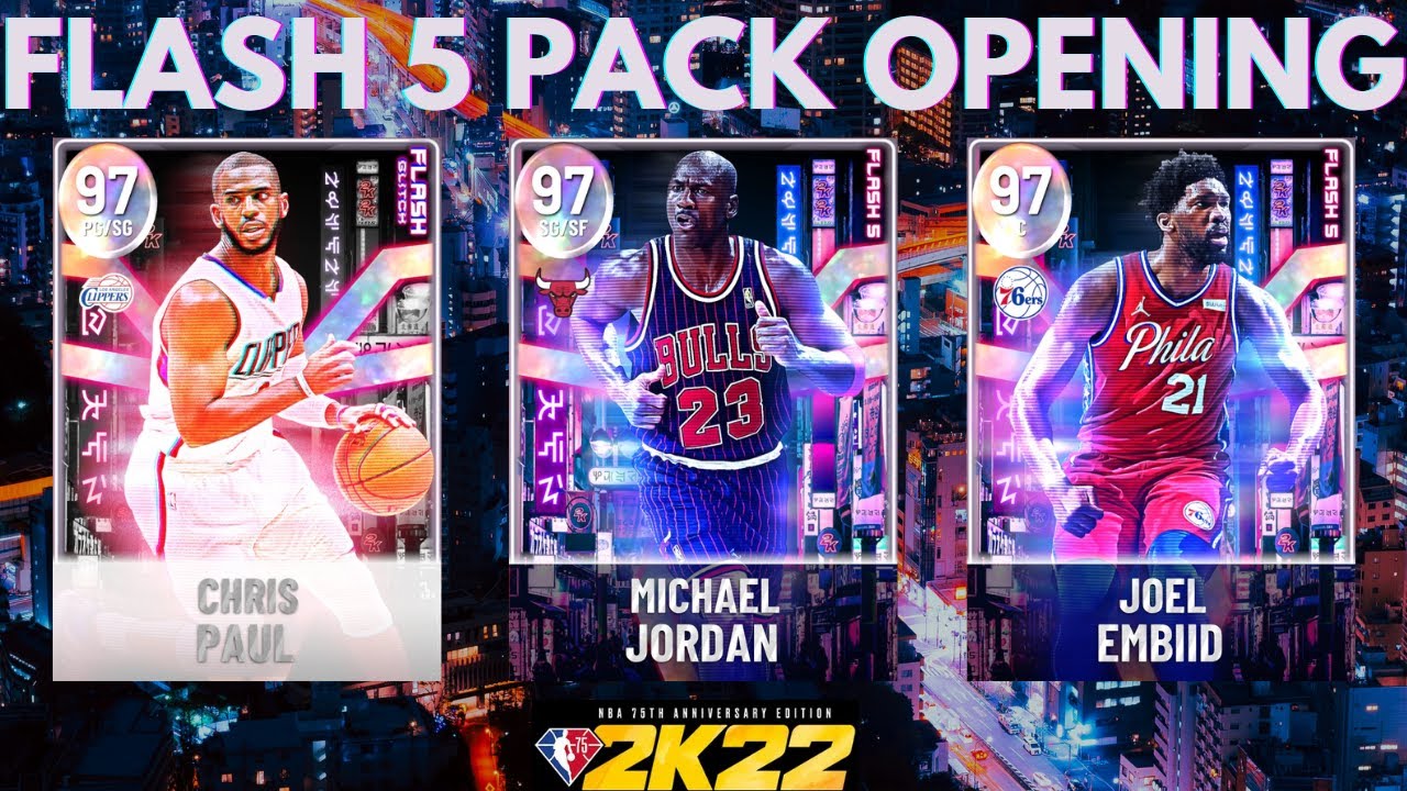 200K VC FLASH 5 PACK OPENING GALAXY OPAL MJ, EMBIID & CP3!!! NBA 2K22 ...