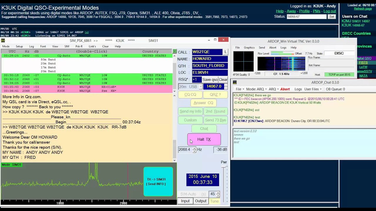 Using ARDOP and SIM31 at same time - YouTube