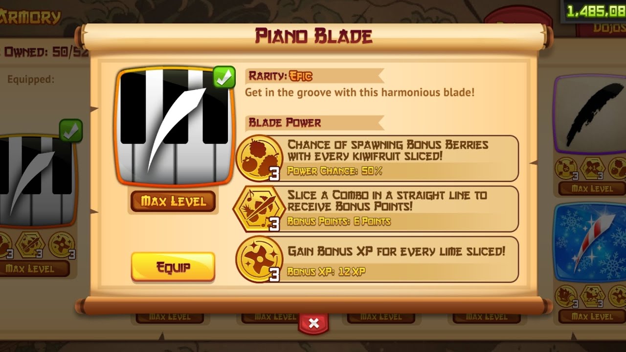 Fruit ninja: Piano Blade - YouTube