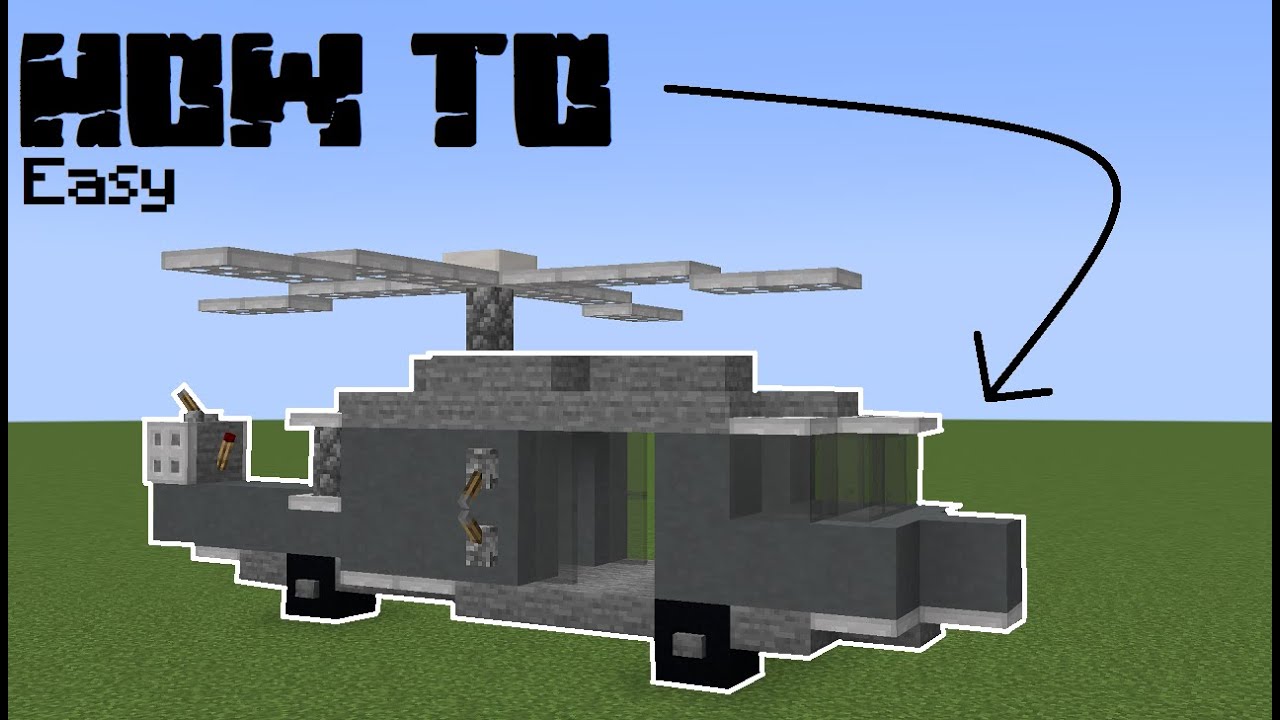 🎓Minecraft: How to make a EASY HELICOPTER - YouTube