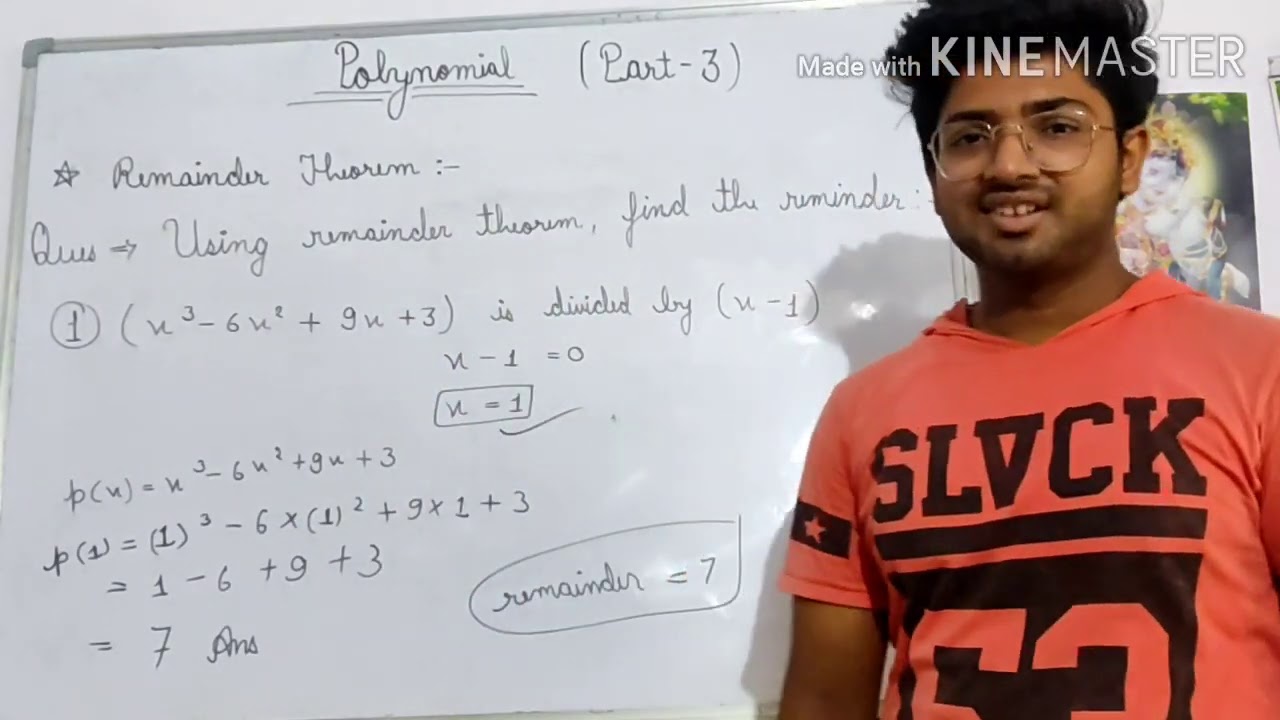 Polynomial || Part-3 || remainder Theroem || Factor Theroem || and ...