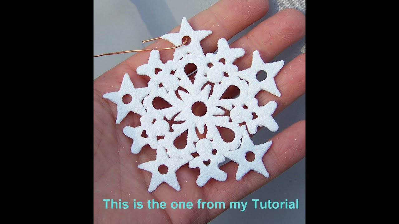 POLYMER CLAY SNOWFLAKE TUTORIAL (Free PDF) - YouTube