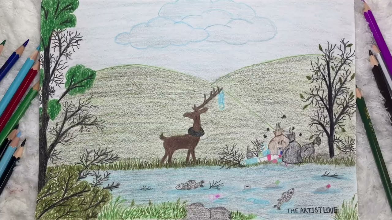 Drawing — Episode 20: Environmental Issue— Garbage | The Artist Love ...