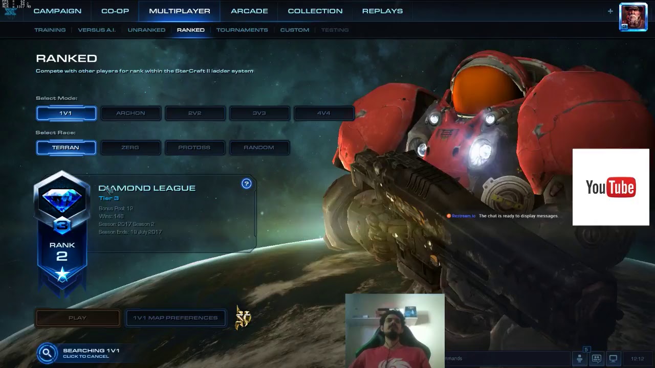 Starcraft 2 - Diamond Live - YouTube