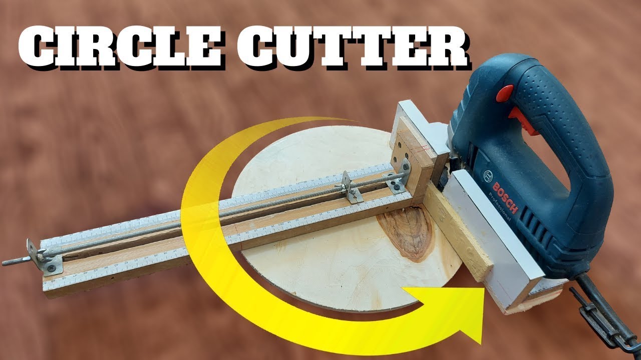 DIY: Adjustable Circle Cutter for Jigsaw. - YouTube