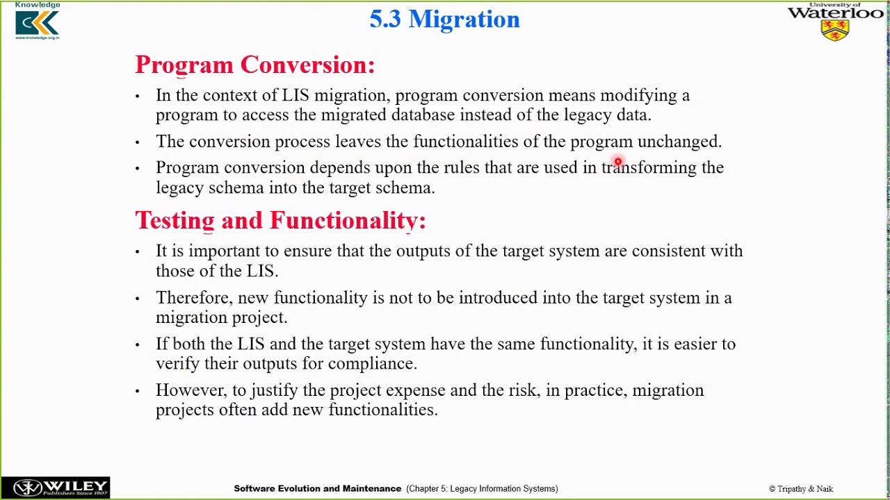 Software Maintenance and Evolution, Legacy Information Systems, P2 ...