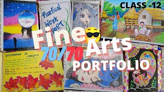 US My Fine Arts Portfolio File Cbse Class 12 Project Cover Design ...