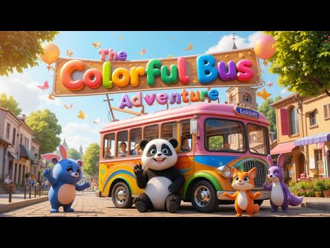 The Colorful Bus Adventure | Poem for Kids! 🚍 #kids #poems #cartoon # ...