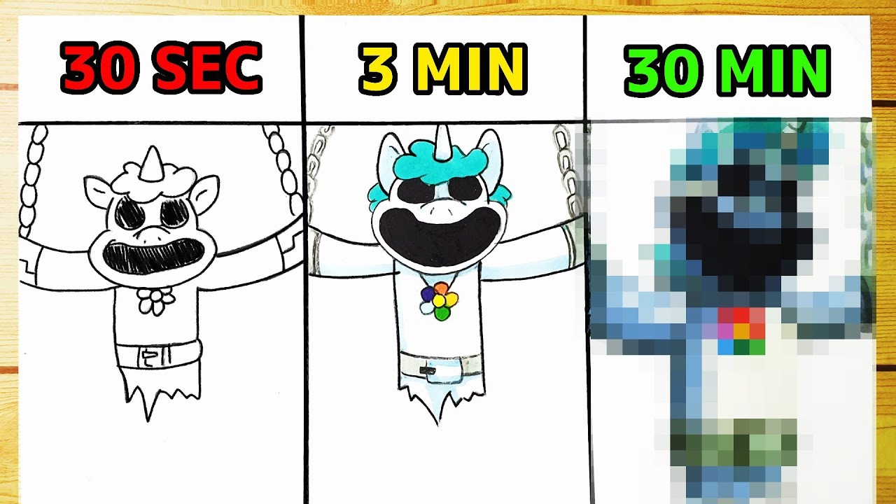 Drawing Craftycorn in 30 Sec, 3 Min, 30 Min | Craftycorn Death Cutscene ...