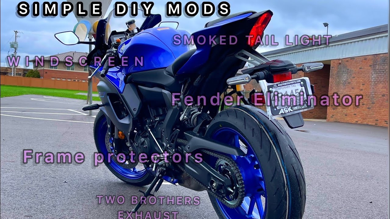 YAMAHA R7 Aftermarket Part install | 2brothers, JL designs, TST, Shogun ...