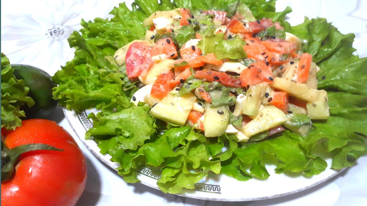 লেটুস পাতার সালাদ রেসিপি। letos pater salad recipe. salad recipe. সালাদ ...