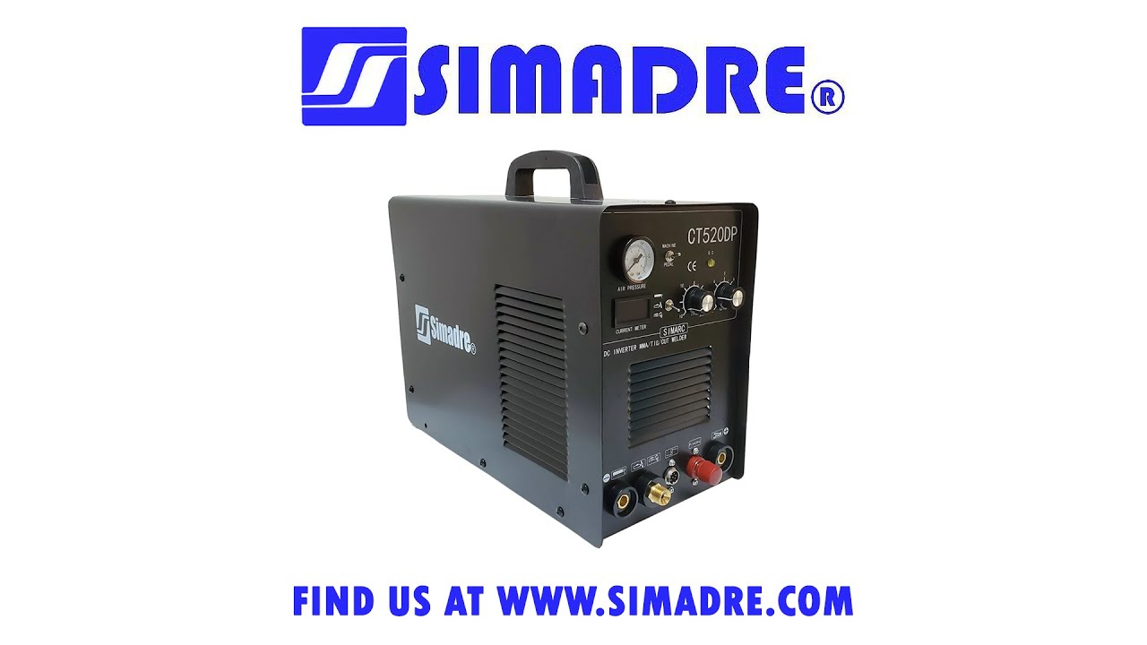Simadre 520DP 3-in-1 50A Pilot Arc Plasma Cutter and 200A TIG/ARC/MMA ...
