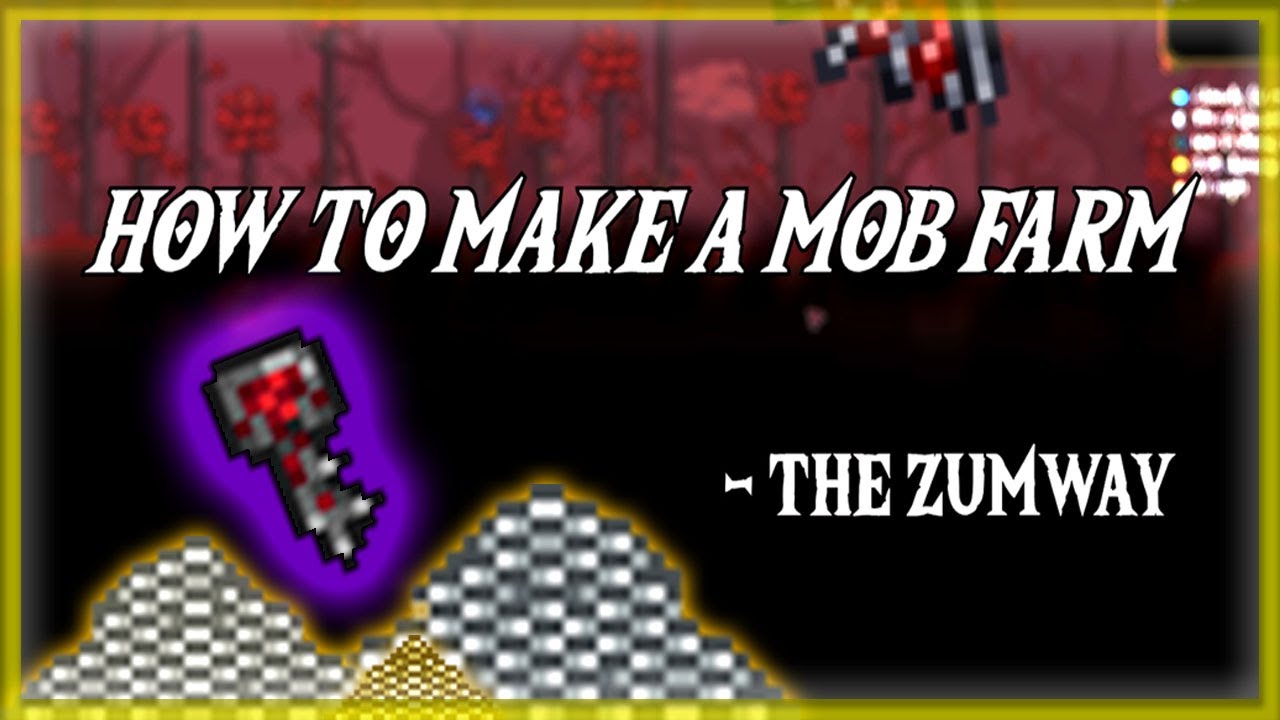 How to make a Mob Farm in Terraria 1.4 (Crimson key farm!) - YouTube
