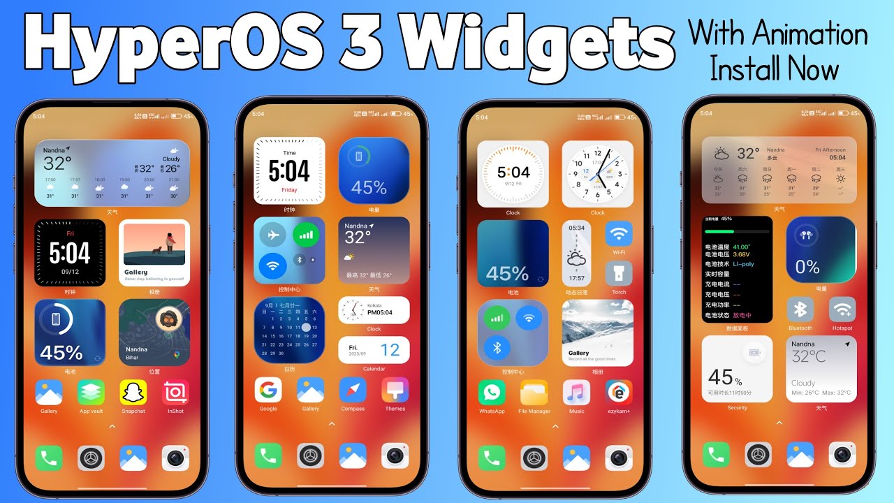 Install HyperOS 3 Widgets in Any Redmi, Xiaomi & Poco Phones - hyperOS ...