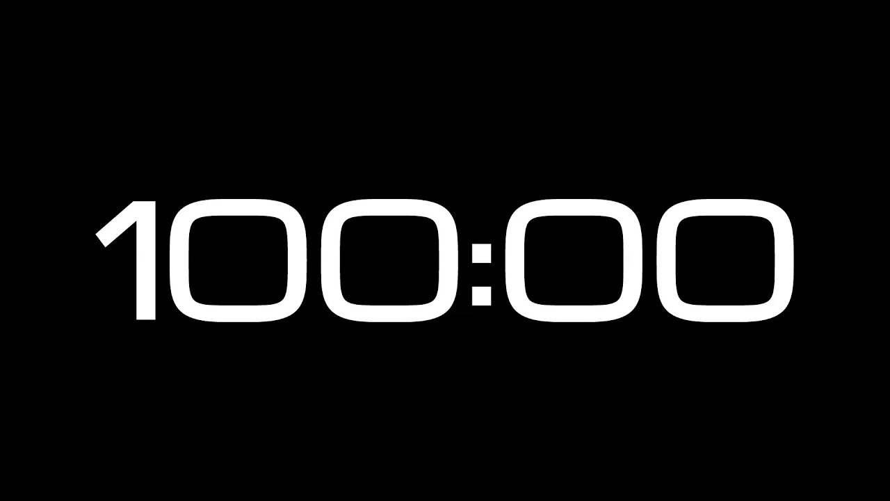 100 Minute Countdown Timer / NO SOUND - YouTube