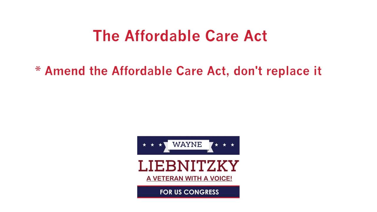 Wayne Liebnitzky for Congress -- Affordable Care Act Position - YouTube